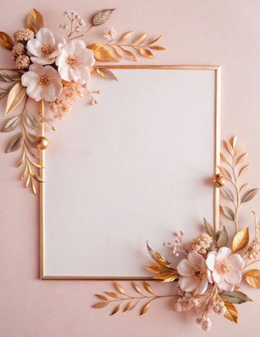 flower frame template | PosterMyWall