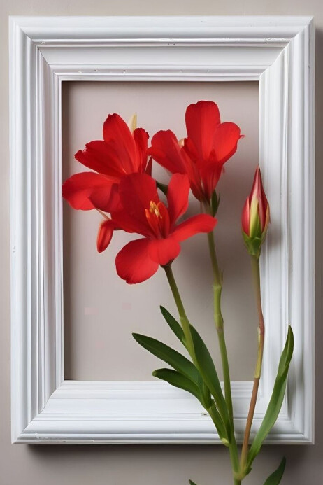 flower frame template | PosterMyWall