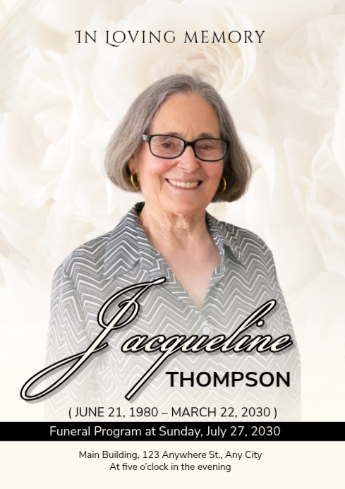 flower funeral Template | PosterMyWall