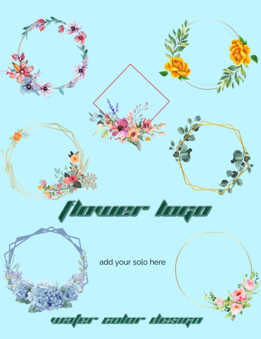 Copy of flower logo design | PosterMyWall