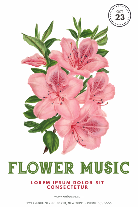 Flower Music Flyer Template | PosterMyWall