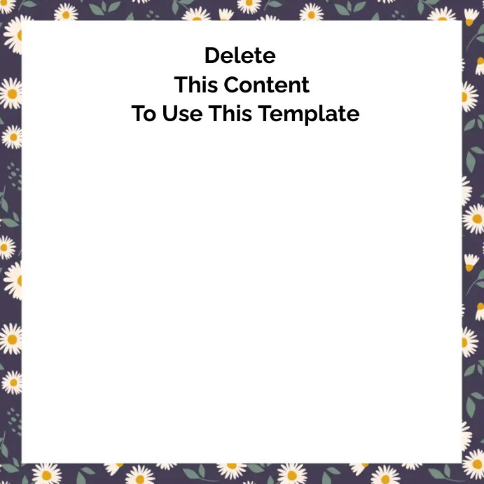 Flower Pattern Instagram Post Background Template | PosterMyWall