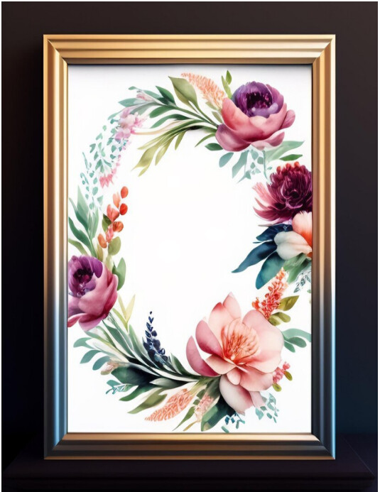 flower photo frame Template | PosterMyWall