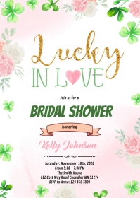 Flower lucky in love invitation Template | PosterMyWall