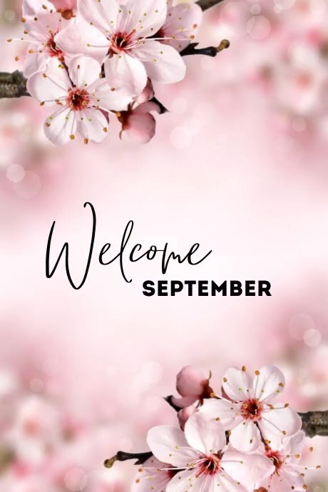 flower pink welcome september instagram story Template | PosterMyWall