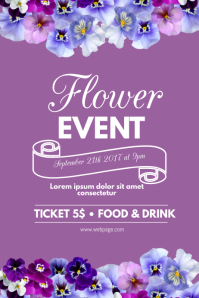 Flower purple event flyer template | PosterMyWall