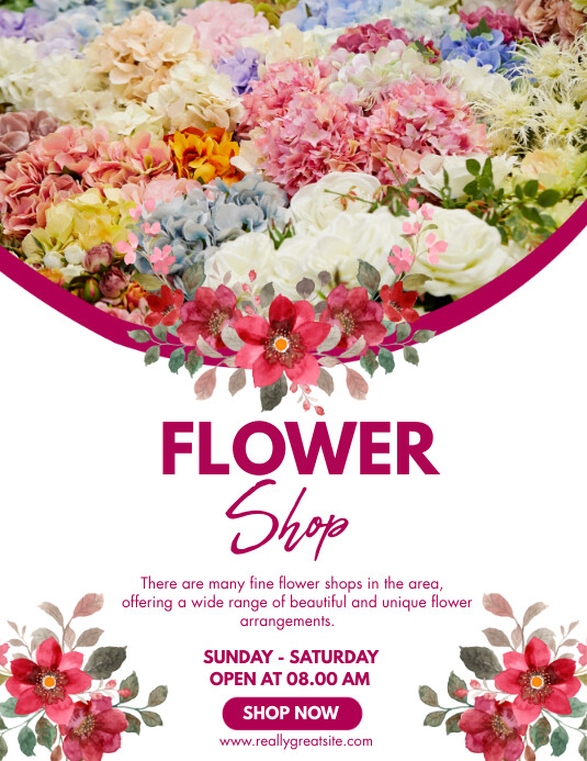 Copy of FLOWER SHOP FLYERS TEMPLATES | PosterMyWall