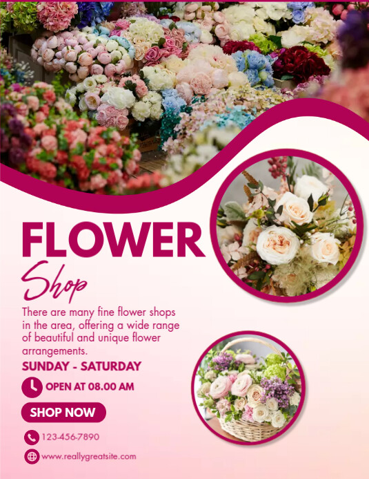 Copy of FLOWER SHOP FLYERS TEMPLATES | PosterMyWall