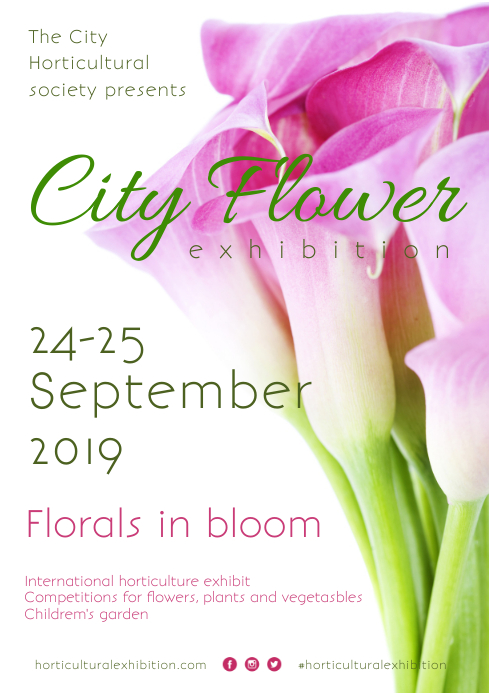 Flower Show Poster Template | PosterMyWall