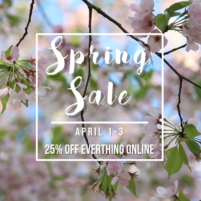 Flower Spring Sale Video Template | PosterMyWall