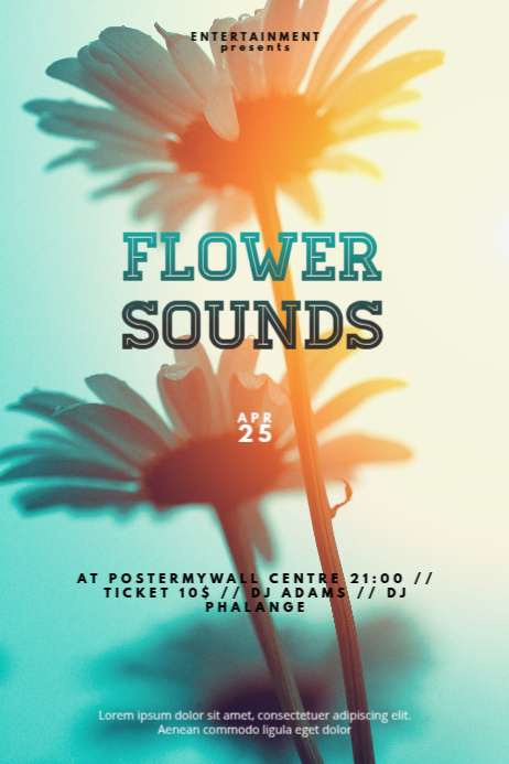 Flower Summer Spring Event Party Flyer Template | PosterMyWall
