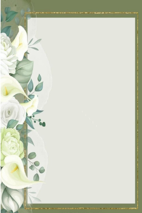 Flowers design frame template | PosterMyWall