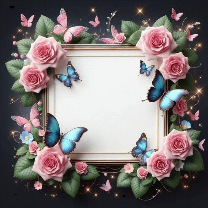 Flowers design frame Template | PosterMyWall
