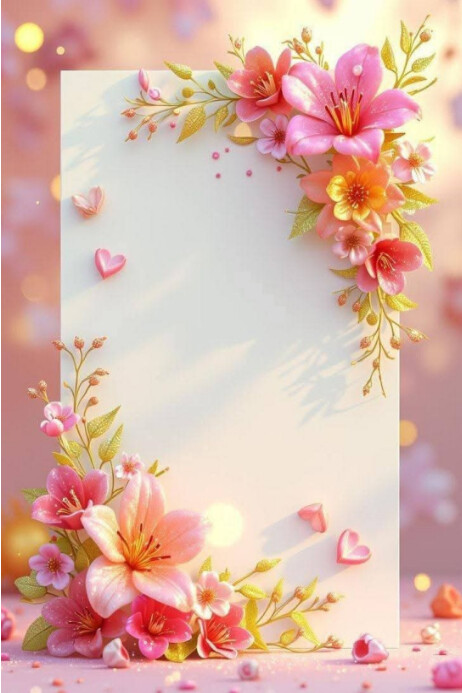 Flowers frame template | PosterMyWall