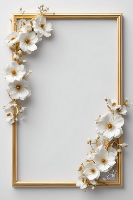 Flowers frame template | PosterMyWall