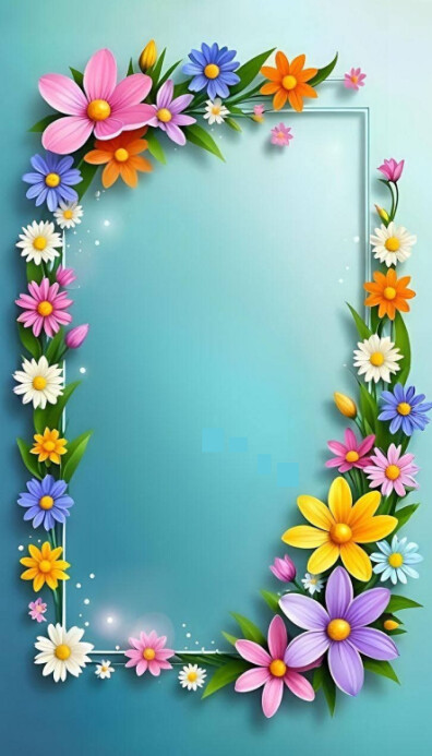 Copy of Flowers frame template | PosterMyWall