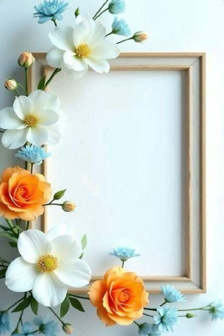 Copy of Flowers frame template | PosterMyWall