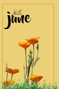 Hello June Template | PosterMyWall