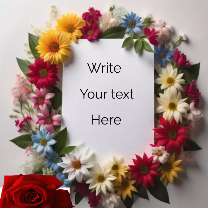 Flowery card template | PosterMyWall