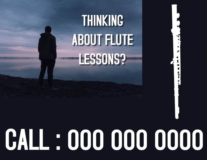 FLUTE LESSONS FLYER Template | PosterMyWall