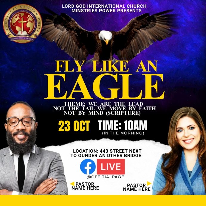 fly like an eagle Template | PosterMyWall