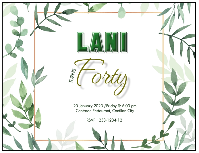 Flyer 40th Birthday invitation template | PosterMyWall