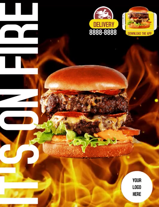 FLYER BURGER Template | PosterMyWall
