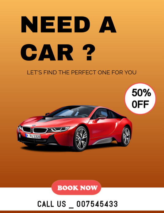 FLYER CAR POSTER Template | PosterMyWall
