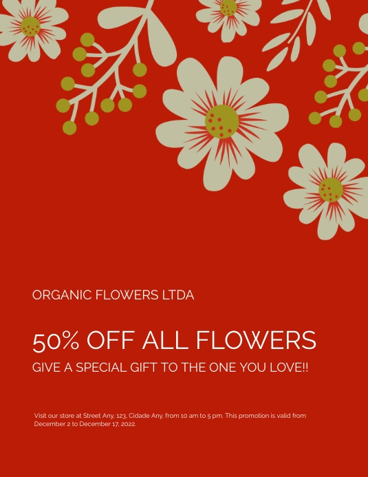 Flyer Flowers template | PosterMyWall