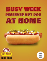 Flyer hot dog Template | PosterMyWall