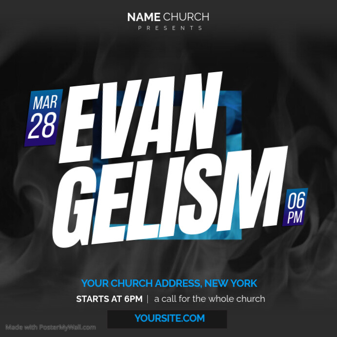 Flyer Iglesia Evangelismo Template | PosterMyWall