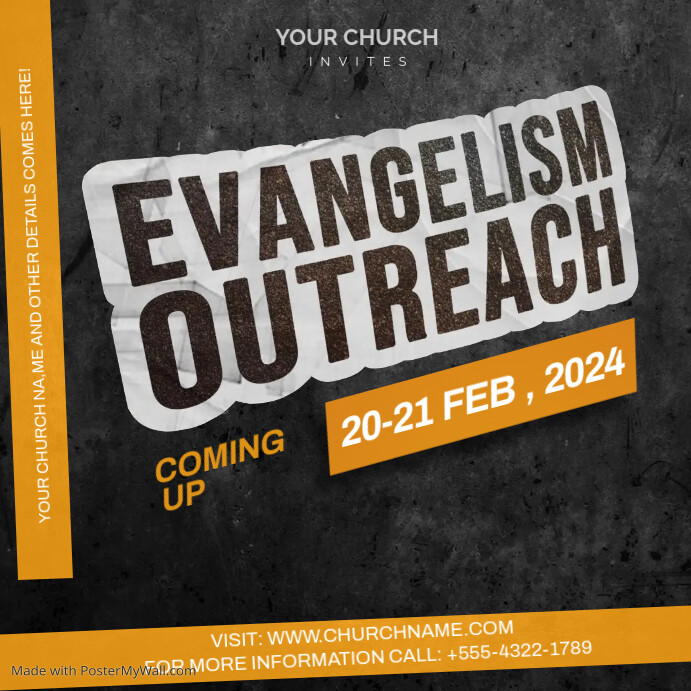 Flyer Iglesia Evangelismo Template | PosterMyWall
