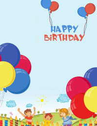 Birthday Invitation Flyer, Cartoon Birthday Template | PosterMyWall