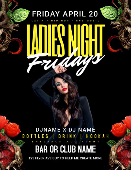 FLYER LADIE NIGHT OUT Templat | PosterMyWall