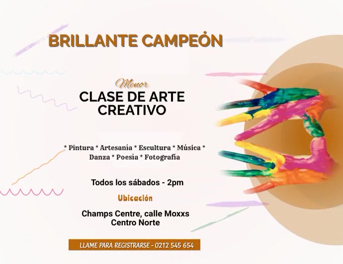 Flyer of Art Classes Spanish Template | PosterMyWall