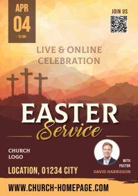 Flyer / Poster Easter Church Service Template | PosterMyWall