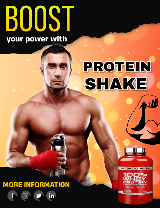 Copy of Flyer publicité protéin | PosterMyWall
