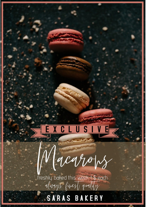 flyer template poster bakery macarons | PosterMyWall