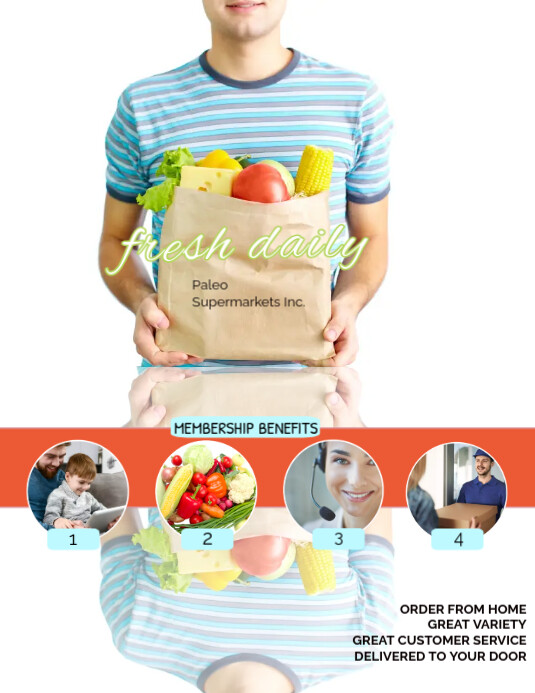 flyer templates, supermarket ad, food deliver | PosterMyWall