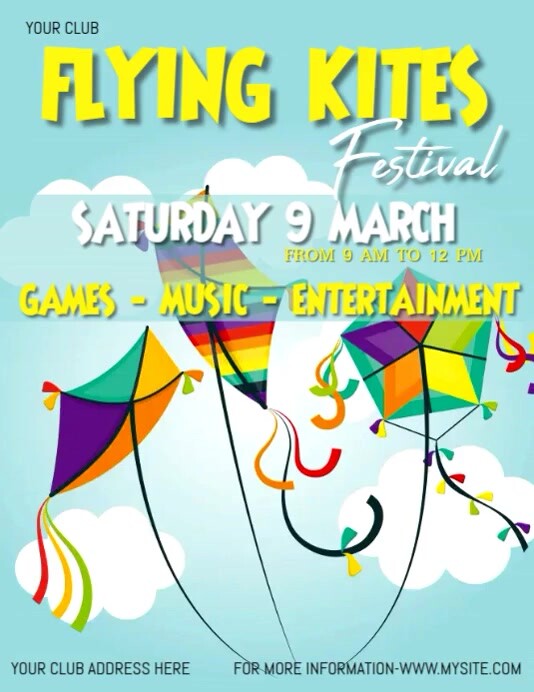 Copy of FLYING KITES | PosterMyWall