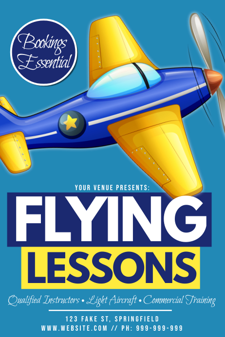Copy of Flying Lessons Poster | PosterMyWall
