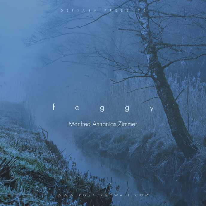 Fog Foggy River Nature Blue CD Cover Art Template | PosterMyWall