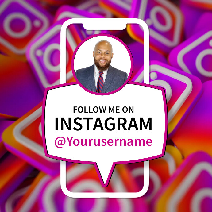 Copy of Follow me on instagram advertisement poster | PosterMyWall