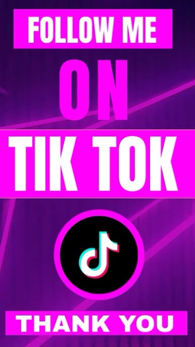 follow me on tiktok customise template | PosterMyWall