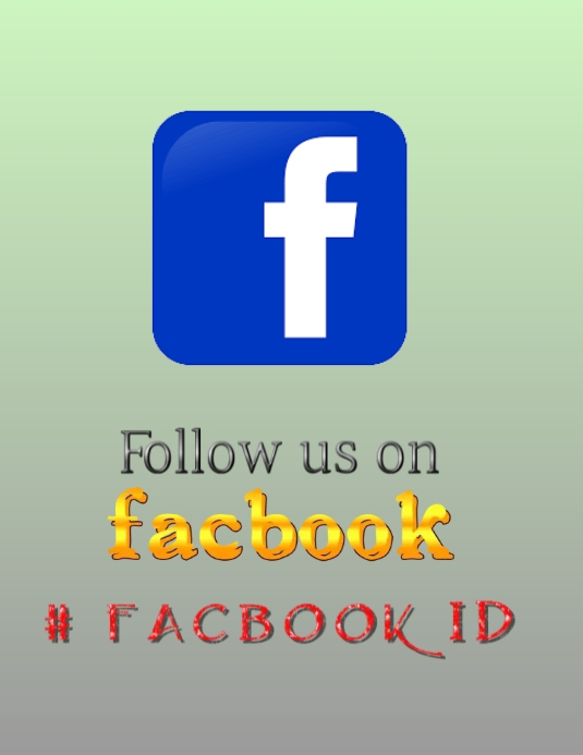 follow on facbook Template | PosterMyWall