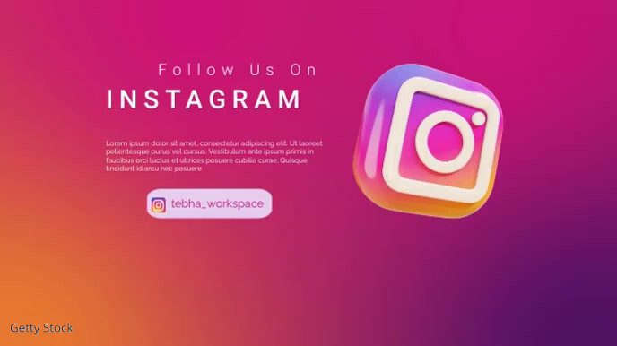 Follow Us On Instagram Presentation Banner Template | PosterMyWall