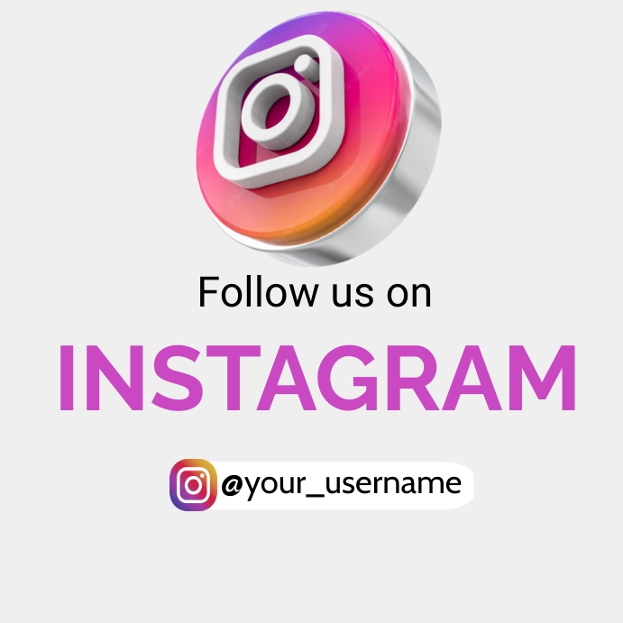 Plantilla de Follow us on Instagram Template | PosterMyWall