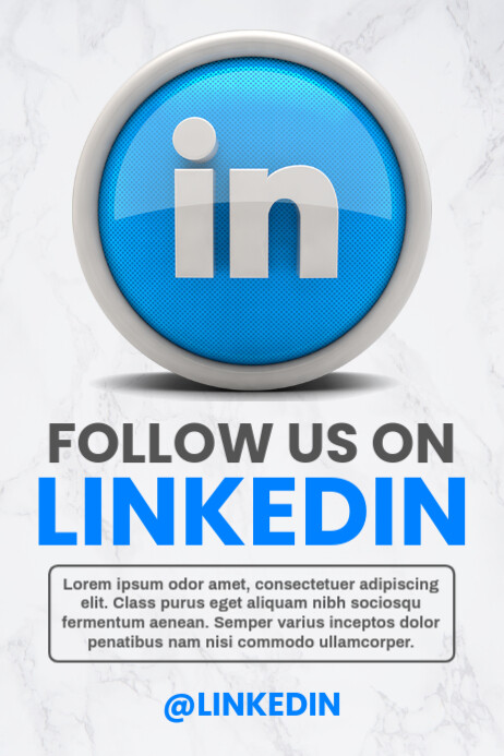 Modèle Follow Us On LinkedIn | PosterMyWall