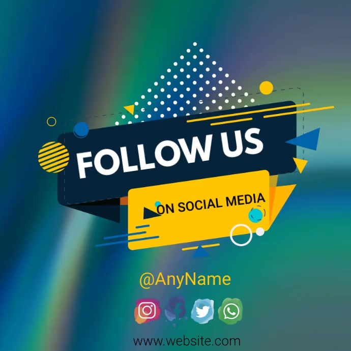 follow us on social media Template | PosterMyWall