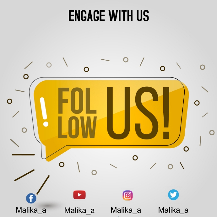 FOLLOW US ON SOCIAL MEDIA Template | PosterMyWall